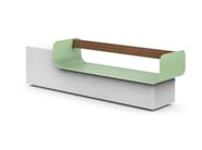 URBAN MIRROR | Bench with back Urban Mirror Collection By Metalco