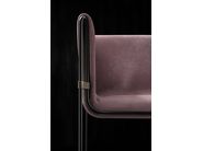 JILL Leather chair with removable cover By Henge
