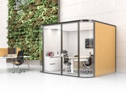 Cabine de bureau acoustique murale en tissu COLLABORATIVE ROOM W By ESTEL GROUP design Metrica