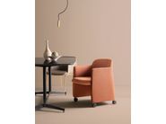 DEEP TUBE | Easy chair with castors Fabric easy chair with castors with ...