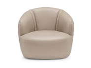 EMBER | Leather armchair Swivel leather armchair By Max Divani