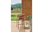 EMMA CROSS High fabric garden stool with armrests By Varaschin | design ...