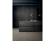 Cedarwood kitchen with island with integrated handles FLY FLOAT Fly ...