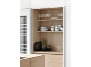 Solid wood kitchen with push to open doors FORM 45 - WHITE STAINED OAK ...