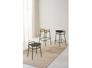 FOSCA High metal stool with padded seat By Blasco&Vila | design Francesc Rifé