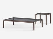 GAUDÍ Wood and glass side table By Flou | design Matteo Nunziati