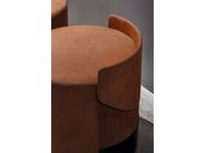 GELLY Round leather pouf By Henge | design Massimo Castagna