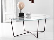 GEMMA | Glass and steel coffee table By Altinox
