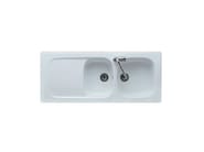 GENIUS 116 2 bowl built-in sink with drainer By GALASSIA