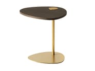 HUG | Wooden coffee table Triangular steel and wood side table By ...