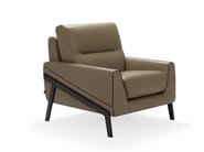 Leather armchair with armrests JOE MAPLE Joe Collection By Fenabel