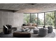 TORII BOLD Swivel leather armchair By Minotti | design Nendo