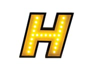 Light letter LETTER H By Delightfull