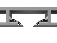 LINEAR Semi-inset ceiling mounted aluminium linear lighting profile for ...