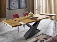 Mesa extensible de comedor rectangular de madera LIVING - Graphite ...