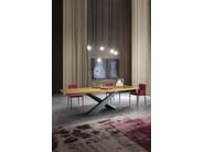 Mesa extensible de comedor rectangular de madera LIVING - Graphite ...