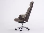 LORD Swivel leather executive chair with headrest By grado design ...