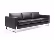 Sled base 3 seater leather sofa MYTURN 30V MyTurn Sofa Collection By profim design Paul Brooks