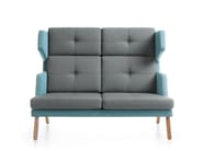 2 seater high-back fabric sofa OCTOBER 22 October Collection By profim