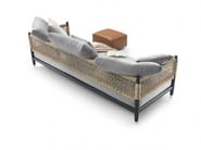 PARKER 3 seater fabric sofa with twisted paper rush By Flexform | design Antonio Citterio