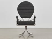 PH POPE CHAIR | Fabric armchair Trestle-based fabric armchair with ...