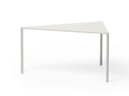 Modular triangular Corian® side table POINT 30° Point Collection By ...