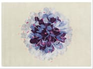 Handmade rug with floral pattern DEVIL'S BIT SCABIOUS By Deirdre Dyson