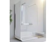 Crystal shower cabin with tray CURVE F1 + F2 By RELAX design Svetlana Mojic