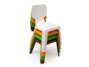ALMA Stackable polypropylene kids chair By Magis | design Javier Mariscal