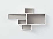 Wall-mounted MDF bookcase SheLLf By Kristalia design Ka-Lai Chan