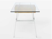Glass writing desk with drawers HOMEWORK 1 GLASS TOP By bensen