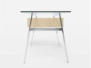 Glass writing desk with drawers HOMEWORK 1 GLASS TOP By bensen