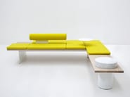 Modular bench with back GALLERIA By Tacchini design PearsonLloyd
