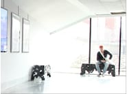 Stackable backless powder coated steel Bench SCATTER By Nola Industrier ...