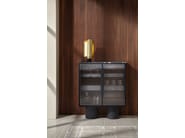 RIO Wood and glass highboard with doors By Punt | design Sebastian Herkner