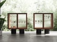 RIO Wood and glass highboard with doors By Punt | design Sebastian Herkner