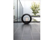 Freestanding bioethanol fireplace with panoramic glass ROLL FIRE By ...