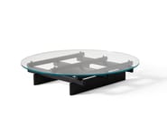 SENGU Low round wood and glass coffee table By Cassina | design ...