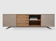 Sideboard in marble and wood with hinged doors TRIGONO ATAÍJA LIMESTONE By Maami Home design ...