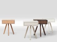 TRIPOD OAK | Bedside table with drawers By Loof