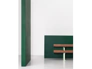 YPSILON | Bench with back Steel and wood bench with back By VESTRE ...