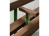 YPSILON | Bench with back Steel and wood bench with back By VESTRE ...