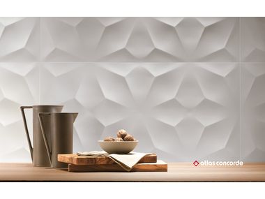 White-paste 3D Wall Cladding 3D WALL DESIGN DIAMOND By Atlas Concorde
