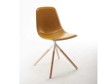 COUPÉ 4T UP Sedia in cuoio con struttura in massello di frassino By SOFTLINE 1979 | design ...