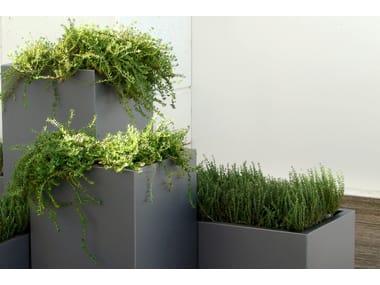 A Modular stainless steel planter By BLOSS