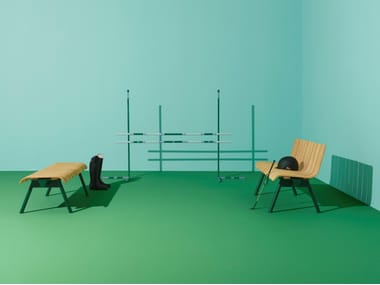 ACE Aluminium and wood bench seating with back By Ethimo | design ...