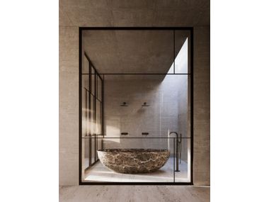 Parete mobile / box doccia in alluminio e vetro SHOWERING - ADL ...