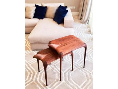 AGRIPPA & AGRIPPINA Walnut high side table By Agrippa