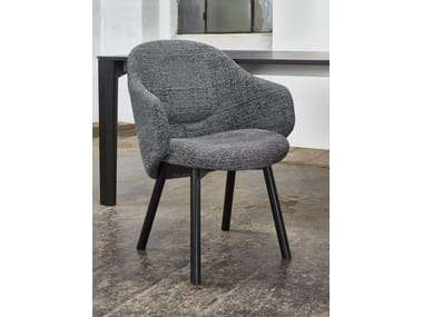 ALBU Fabric easy chair with armrests By TON | design Alexander Gufler