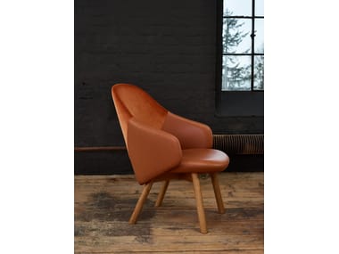 ALBU LOUNGE | Leather easy chair Leather easy chair with armrests By ...